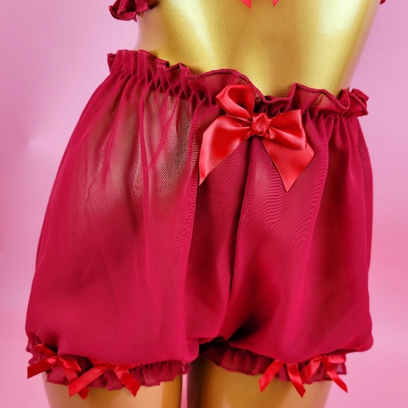 Intimates & Sleepwear | Lettuce Trim Bandeau Mesh Lingerie Set | Poshmark